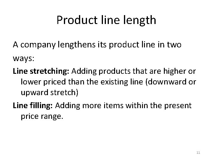 Chapter 9 Product Mix and New Offerings Learning