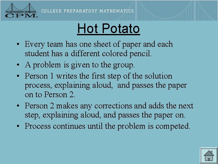 Study Team Strategies Carousel Dyad Hot Potato Hot