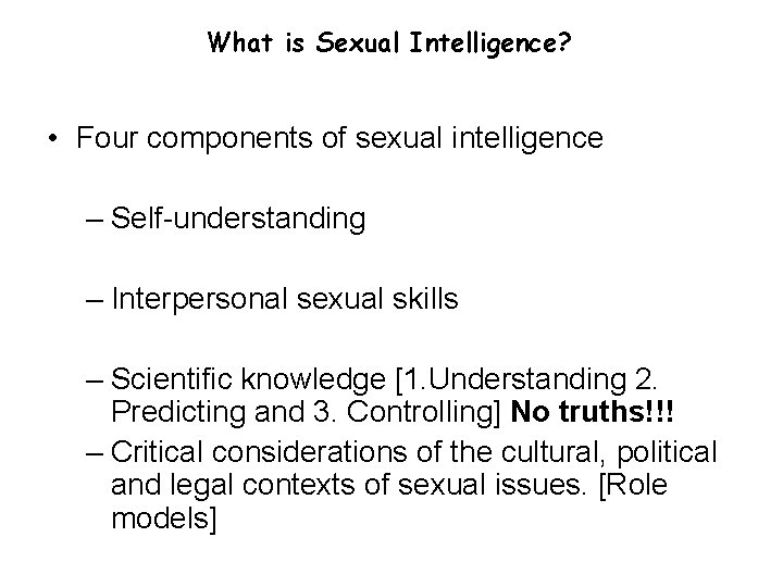 Bio 27 Human Sexuality Chapter 1 Perspectives on