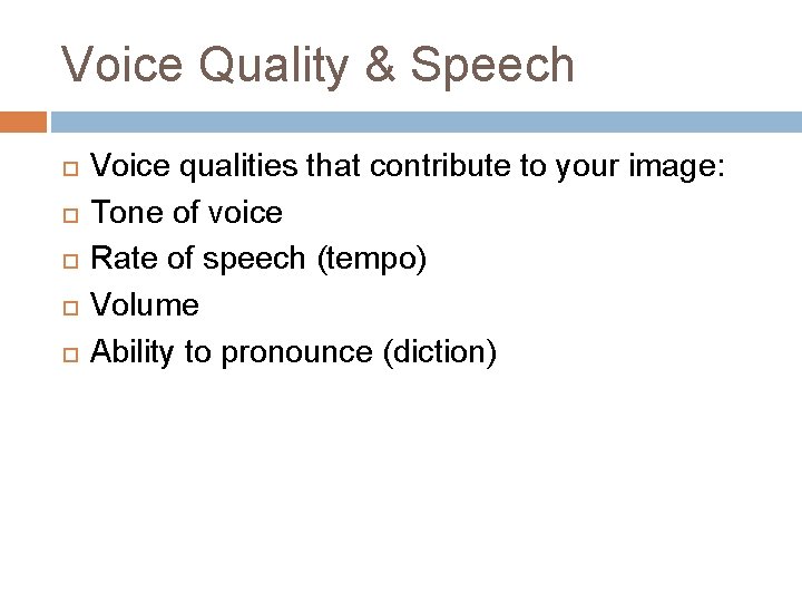 DEVELOPING A PROFESSIONAL PRESENCE Center for Professional Communication