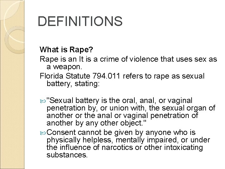 HOW SEXUAL VIOLENCE CAN IMPACT OUR LIVES Abuse