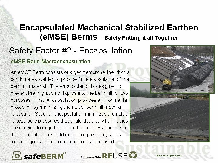 NC SWANA 2017 Spring Conference Macroencapsulation Safety First