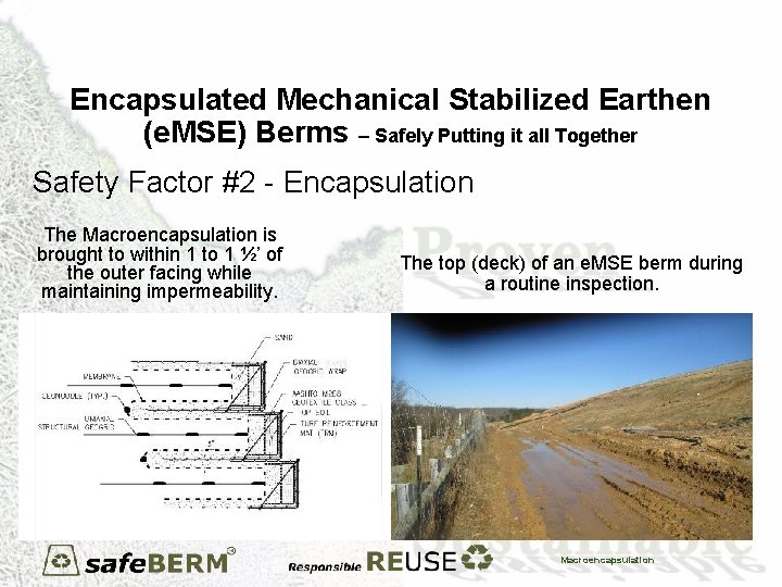 NC SWANA 2017 Spring Conference Macroencapsulation Safety First