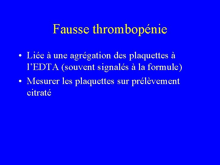 Diagnostic et traitement dune thrombopnie Dfinition Diagnostic de