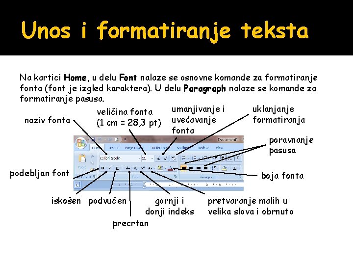 Uputstvo za rad u programu MS Office Word