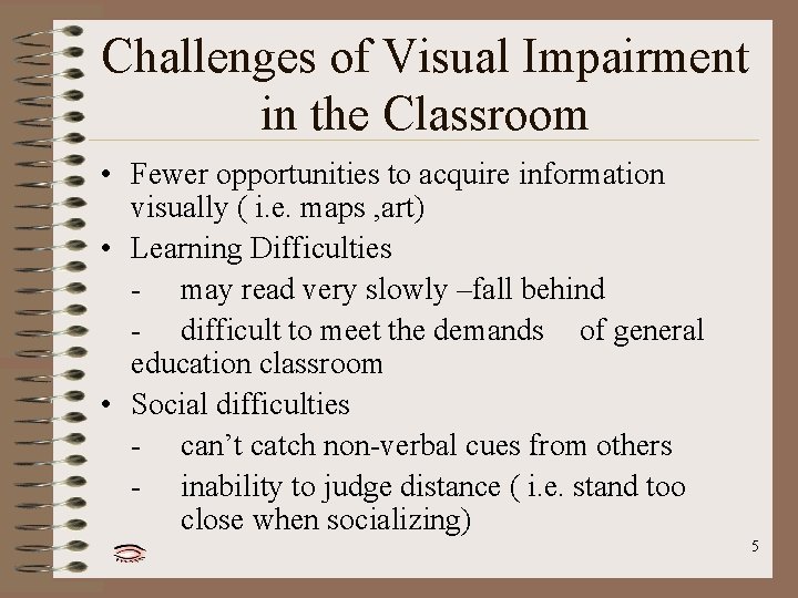 Visual Impairments TLSE 240 1 Definitions of Visual