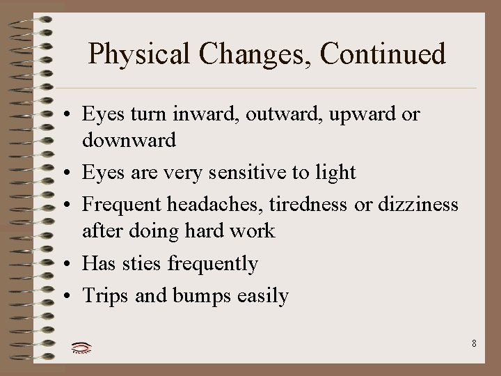 Visual Impairments TLSE 240 1 Definitions of Visual