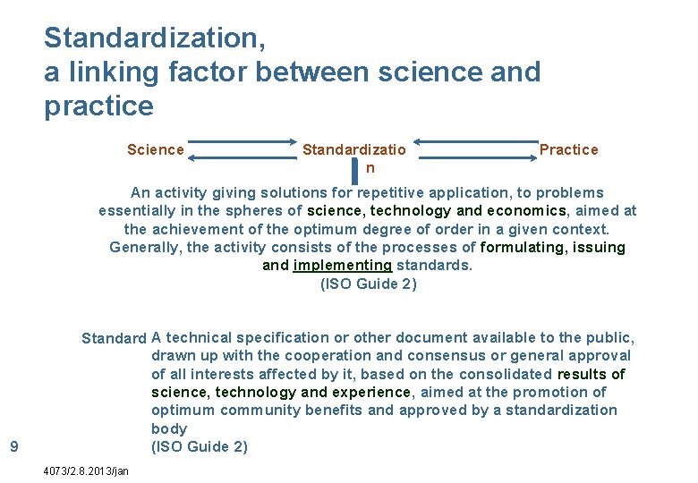 Needs and expectations for the ISO 9001 2015
