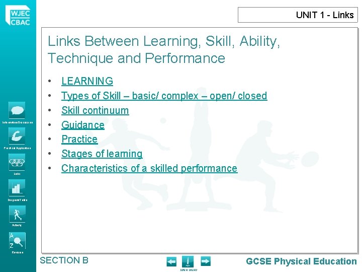 UNIT 1 Information Links Between Learning Skill Ability