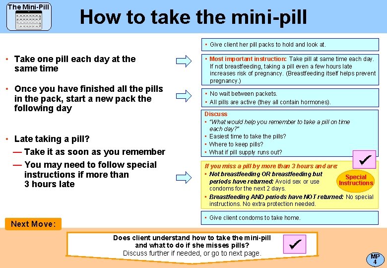 The MiniPill Good method while breastfeeding Take a