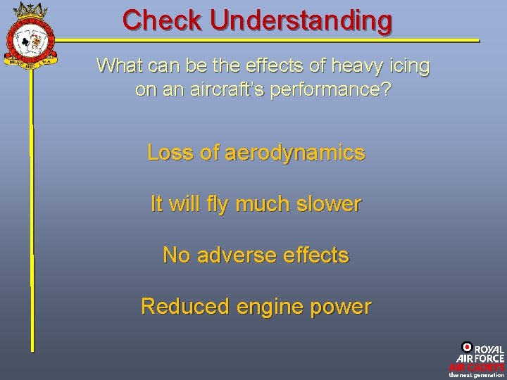 Air Navigation Met Conditions and Weather Lecture Six