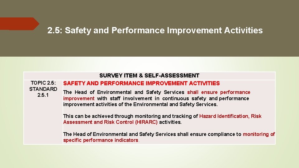 MSQH Hospital Standards 5 th Edition Standard 2