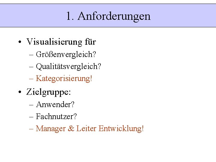 Demo Koffer Mglichkeiten der Visualisierung 1 Anforderungen Visualisierung