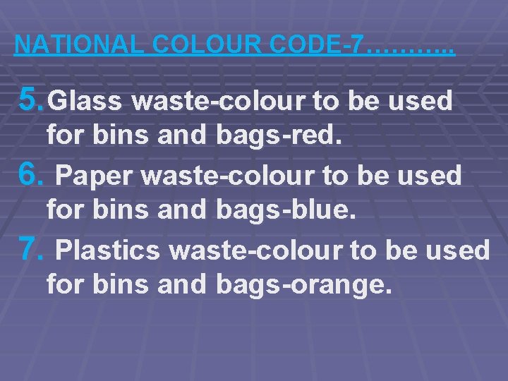 COLOUR CODE SYSTEM IN WASTE MANAGEMENT ICNO Infection