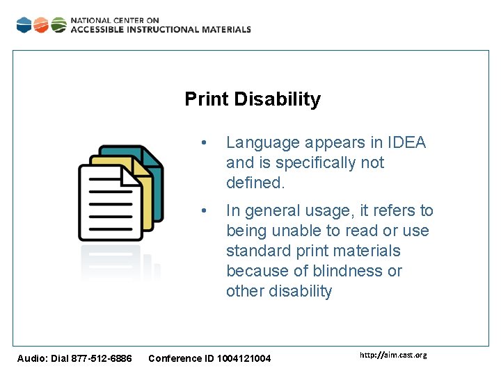 Accessible Instructional Materials The BASICS for Educators and