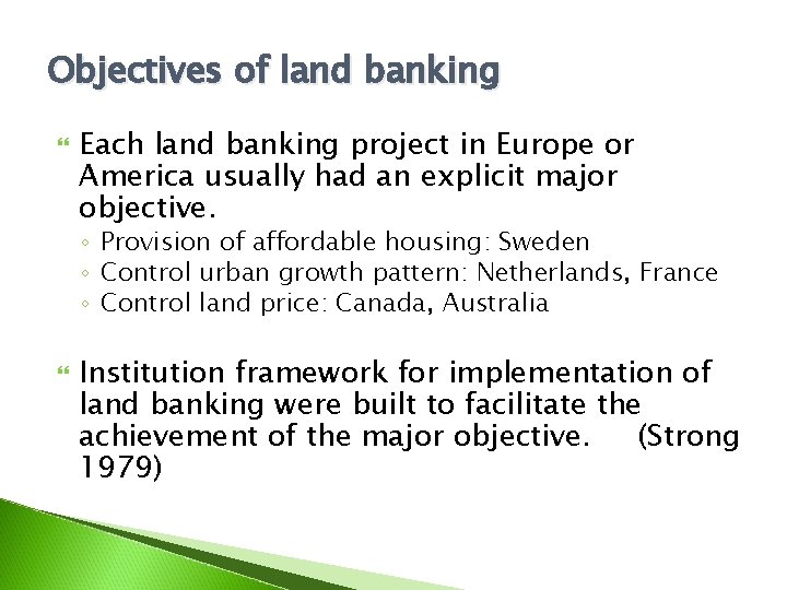 Land banking mechanism and its effects on city