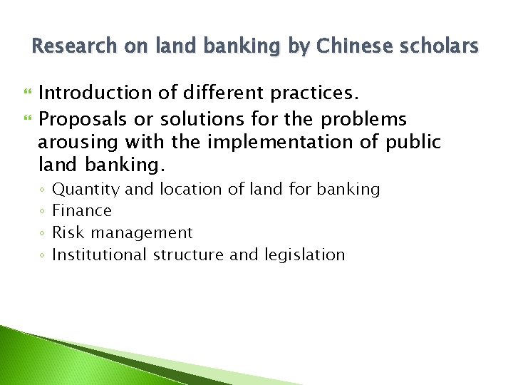 Land banking mechanism and its effects on city