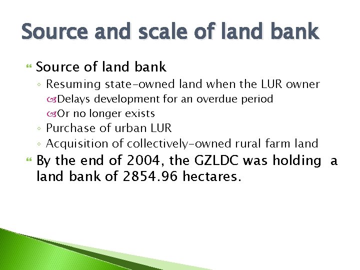 Land banking mechanism and its effects on city
