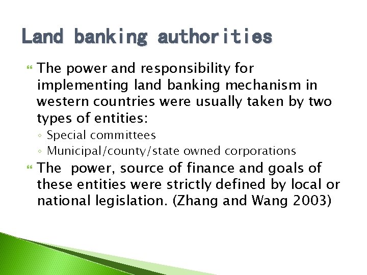 Land banking mechanism and its effects on city