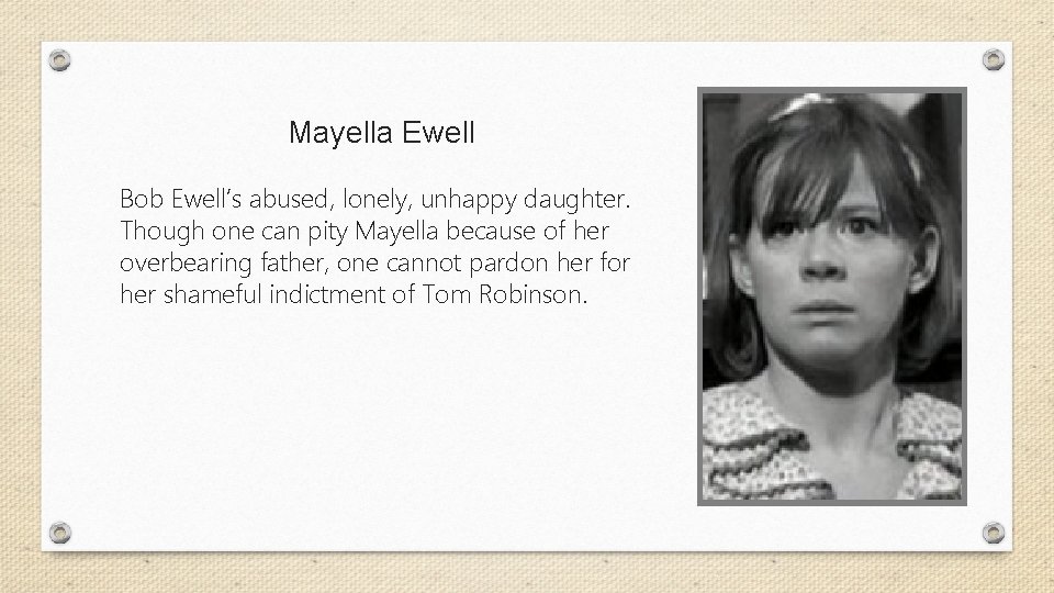 To Kill a Mockingbird Major Characters Jean Louise