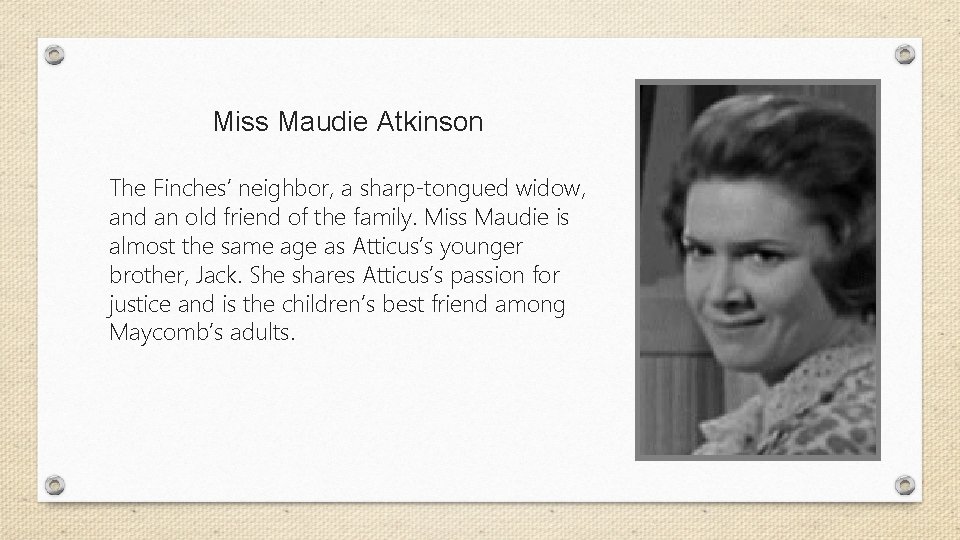 To Kill a Mockingbird Major Characters Jean Louise