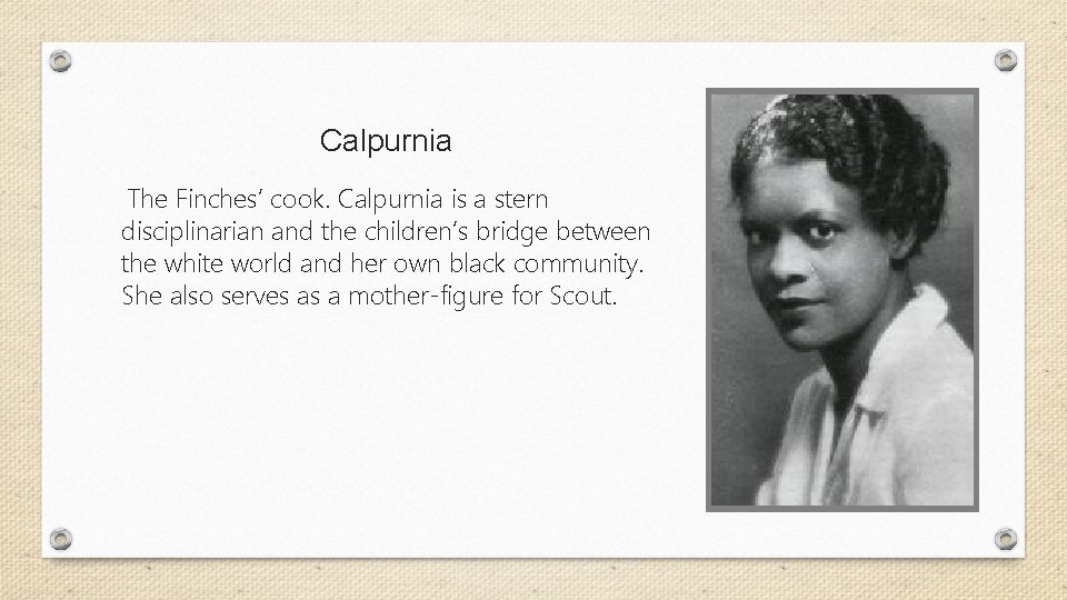 To Kill a Mockingbird Major Characters Jean Louise