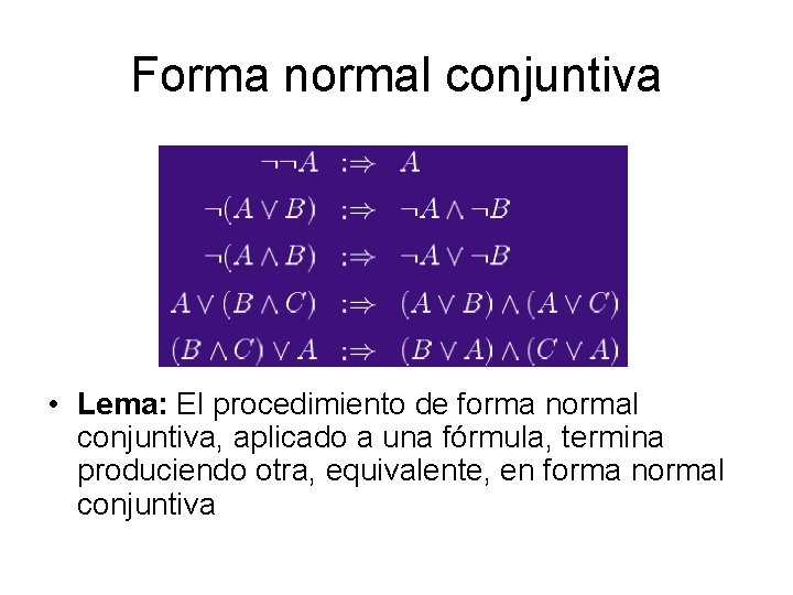Resolucin la regla de inferencia y el clculo