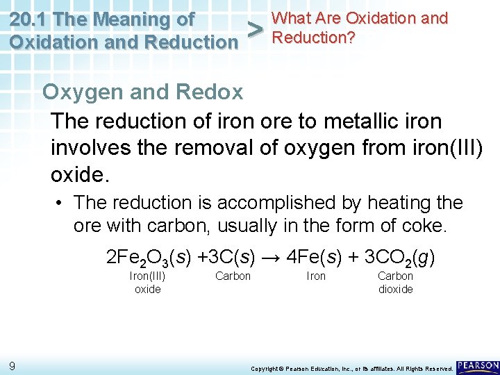20 1 The Meaning of Oxidation and Reduction