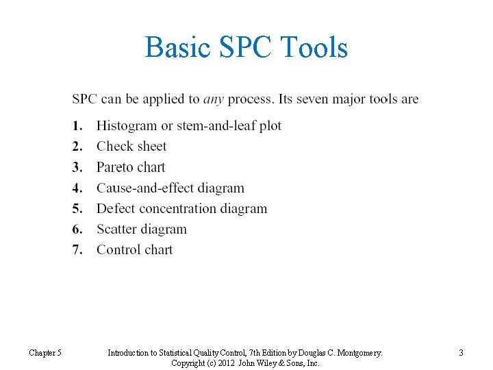 Chapter 5 Introduction to Statistical Quality Control 7