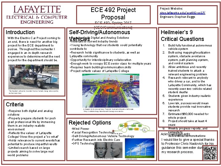 ECE 492 Project Proposal Introduction With the Electric