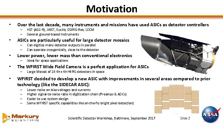 The ACADIA ASIC Next Generation Detector Control and