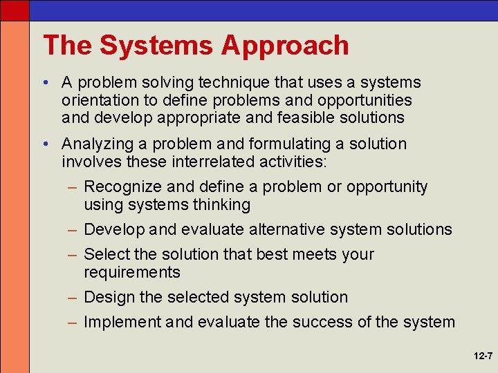 Chapter 12 Developing BusinessIT Solutions James A OBrien