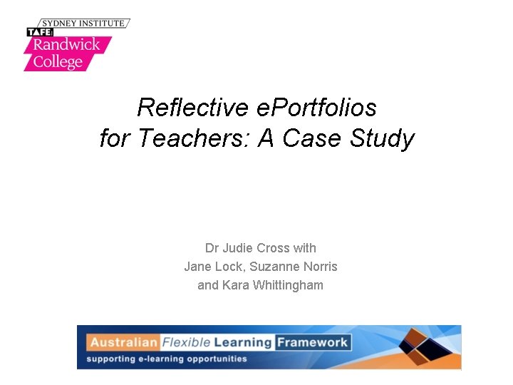 Reflective e Portfolios for Teachers A Case Study