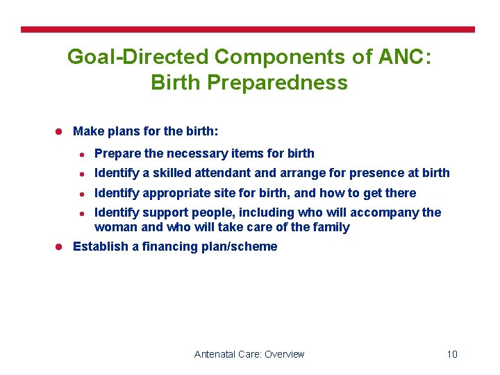 Antenatal Care ANC Overview Advances in Maternal and