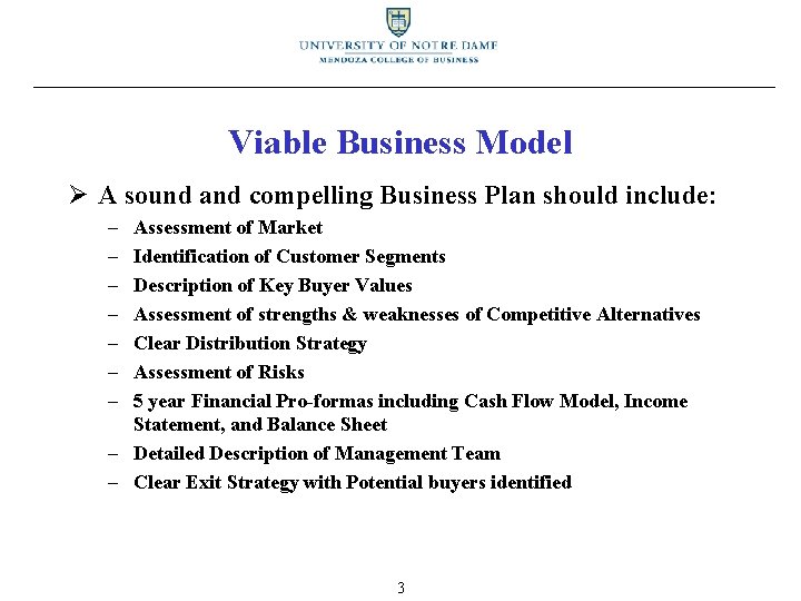 Developing a Viable Business Model Patrick Barry Agenda