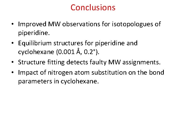 Accurate Equilibrium Structures of Piperidine and Cyclohexane JEAN