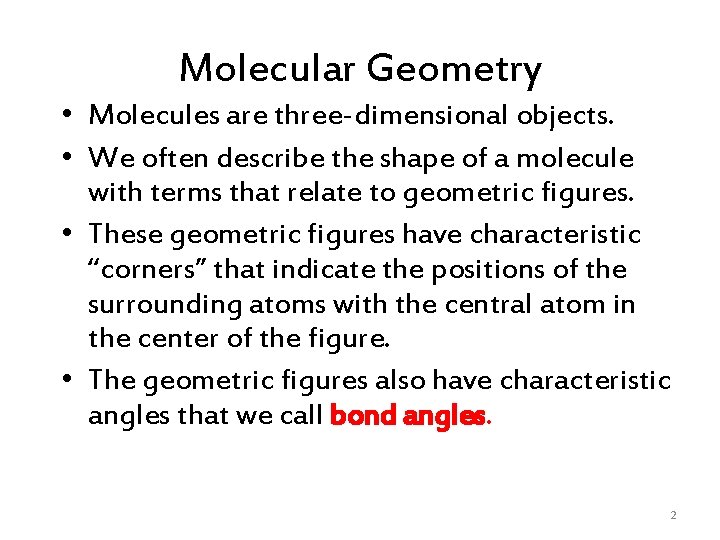 Molecular Geometry Mr Matthew Totaro Legacy High School