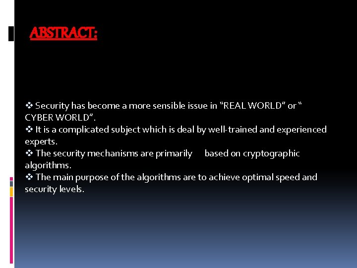 WELCOME SEMINAR ON USAGE OF CRYPTOGRAPHY IN NETWORK