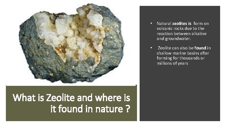 Training manual Zeolite Natural zeolites is form on