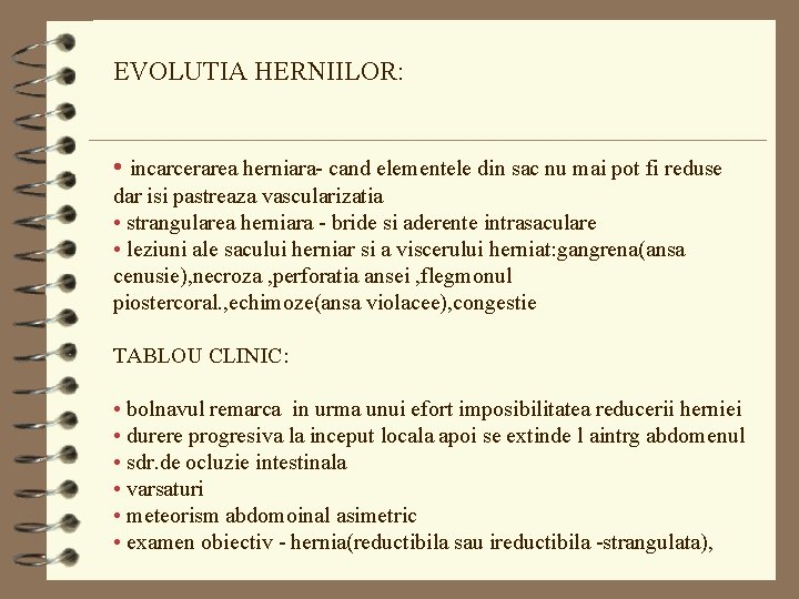 PATOLOGIA CHIRURGICALA A PERETELUI ABDOMINAL HERNIILE INGHINALE HERNIILE