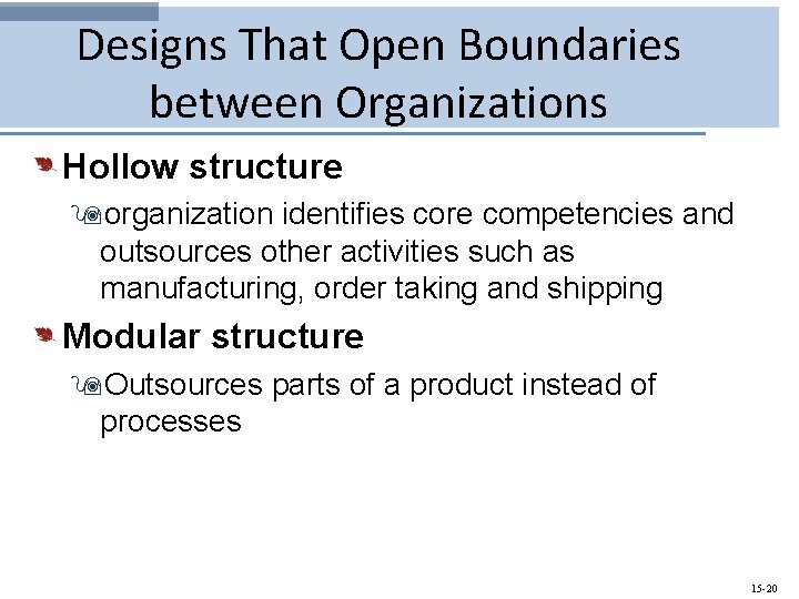 Designing Effective Organizations Chapter Fifteen Mc GrawHillIrwin 2012
