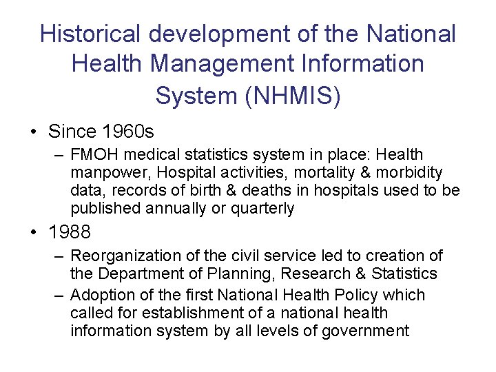 Health Management Information system in Nigeria Dr AA