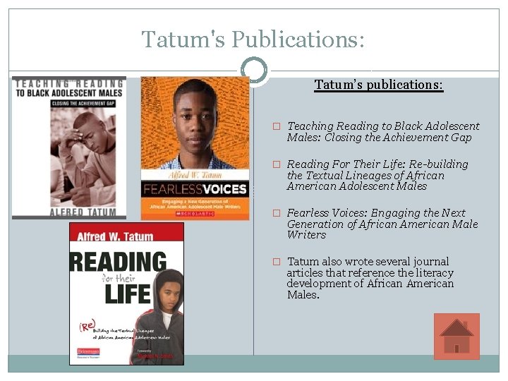 Alfred Tatum BY RACHEL ALLEGRA KRISTIN COLLINS AND