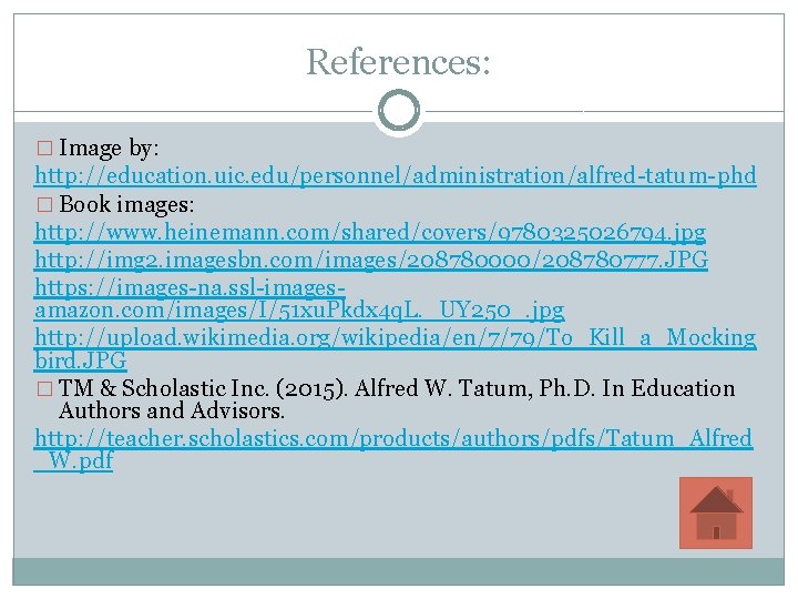 Alfred Tatum BY RACHEL ALLEGRA KRISTIN COLLINS AND