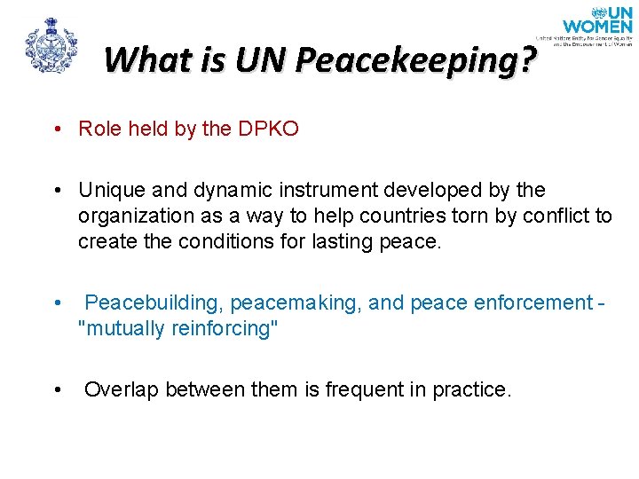 UN Peacekeeping Integrated Mission Structures and Planning UN