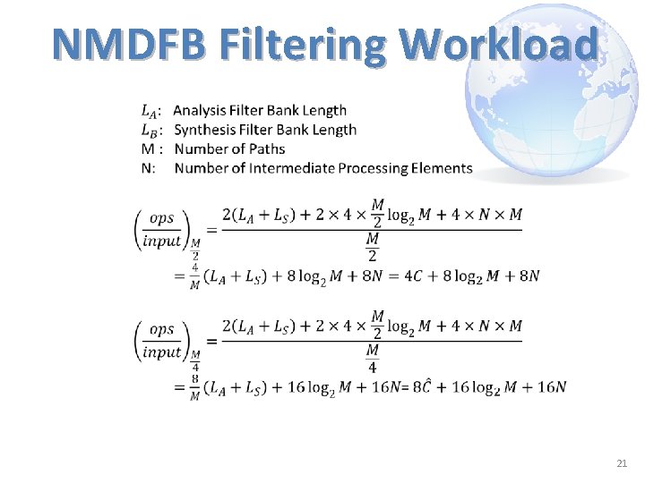 NonMaximal Decimated Filter Bank NMDFB and Its Application
