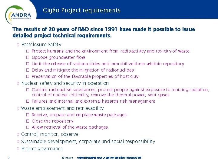 National approach and experience on disposal of ILW