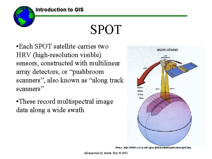 Using GIS Introduction to GIS Lecture 12 More