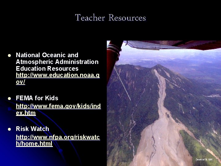 Natural Disasters LESSON DESIGNED FOR 6 th GRADE