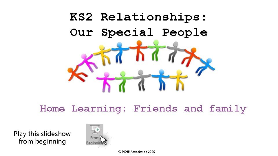 KS 2 Relationships Our Special People Home Learning